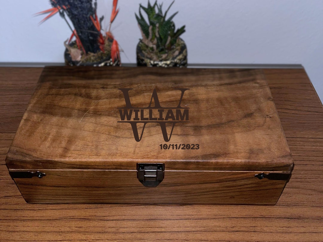 Personalized Walnut Keepsake Box, Wedding Memory Box, Wedding Keepsake ...