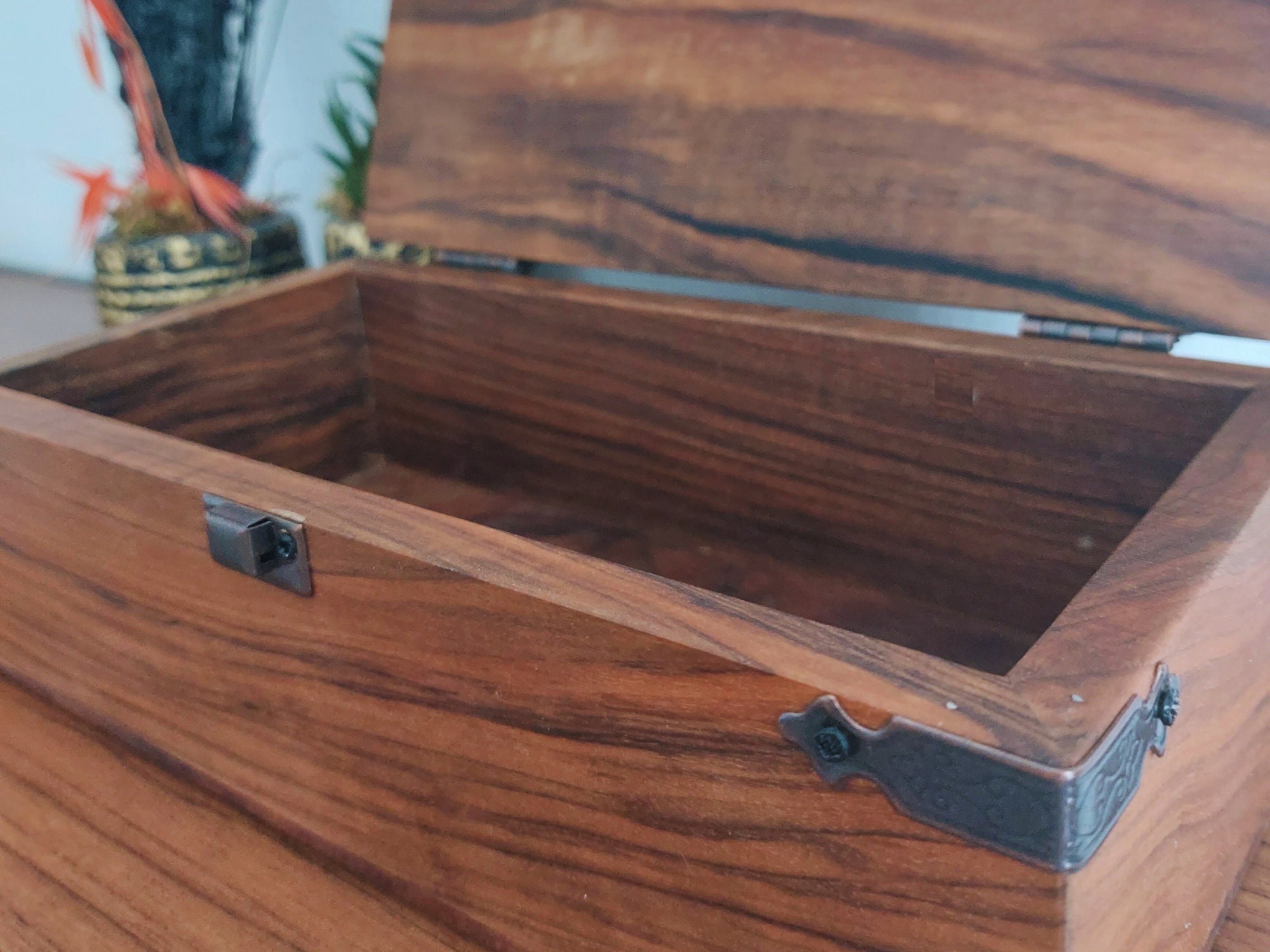 Personalized Walnut Keepsake Box, Wedding Memory Box, Wedding Keepsake ...