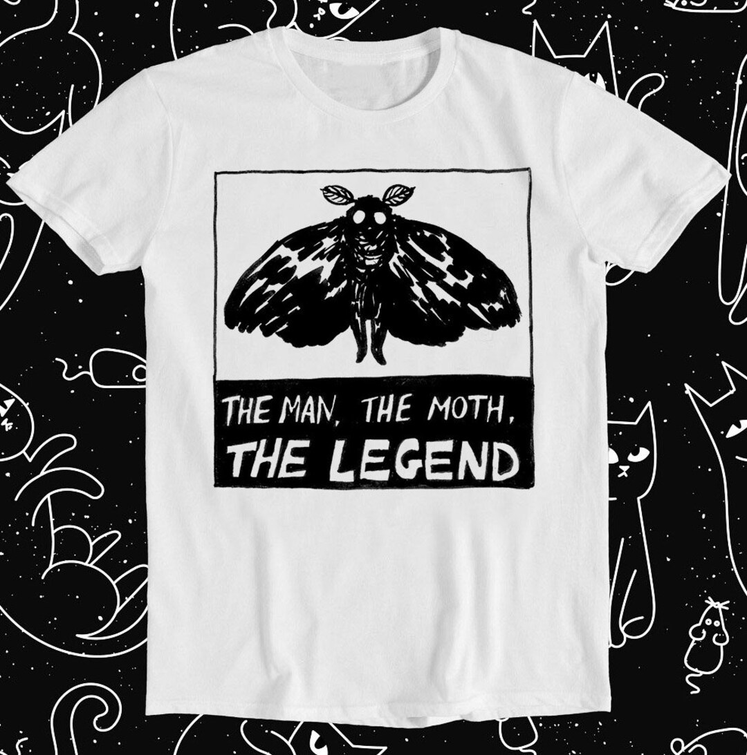 Mothman the Man the Moth the Legend Meme Funny Style Unisex Gamer Cult ...