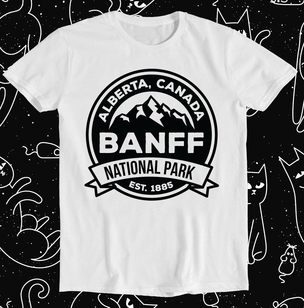 Banff National Park Alberta Canada Retro Funny Meme Gift Tee T Shirt ...
