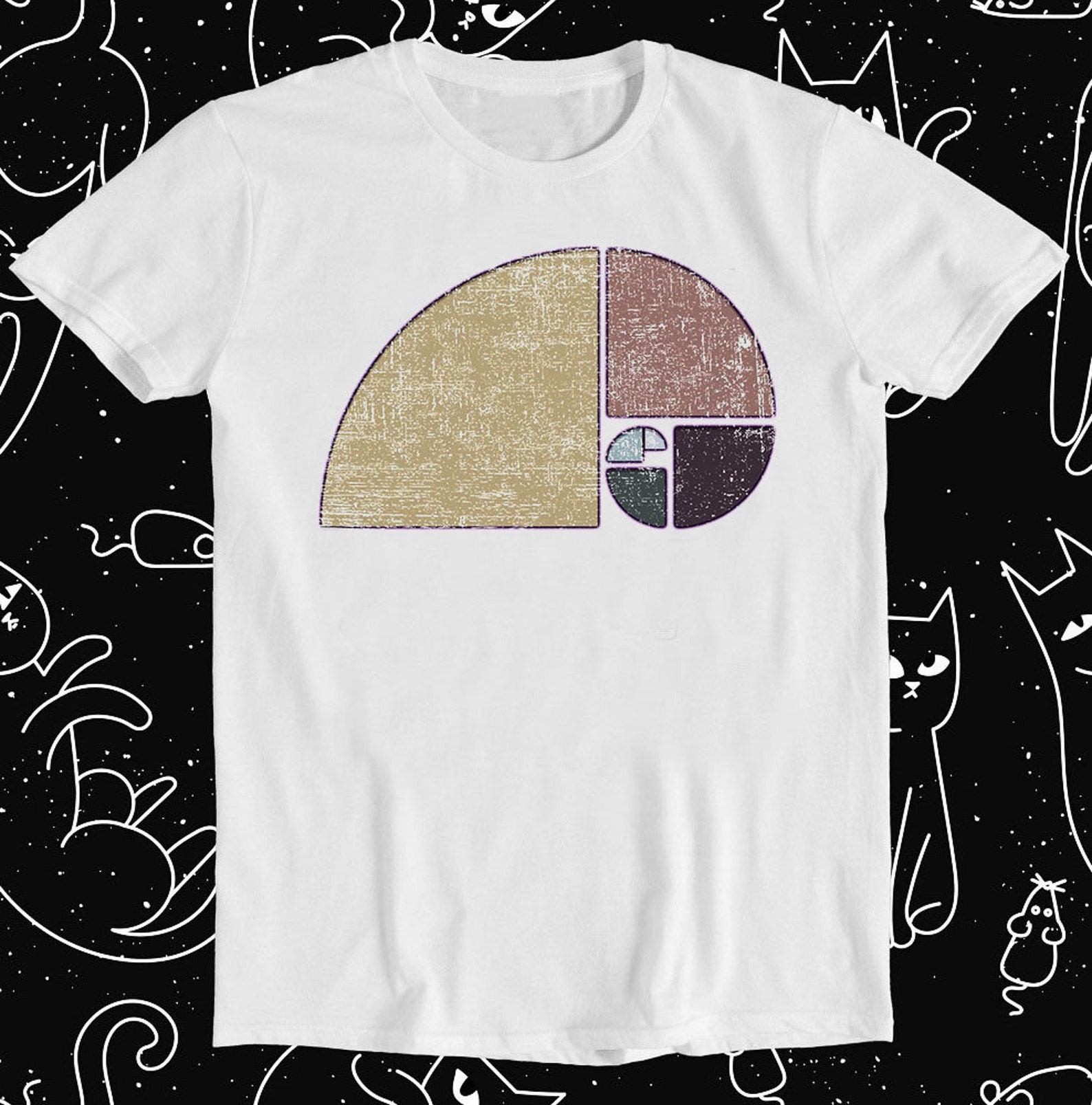 Fibonacci the Golden Spiral in Geometry With Earth Tones Retro Funny ...