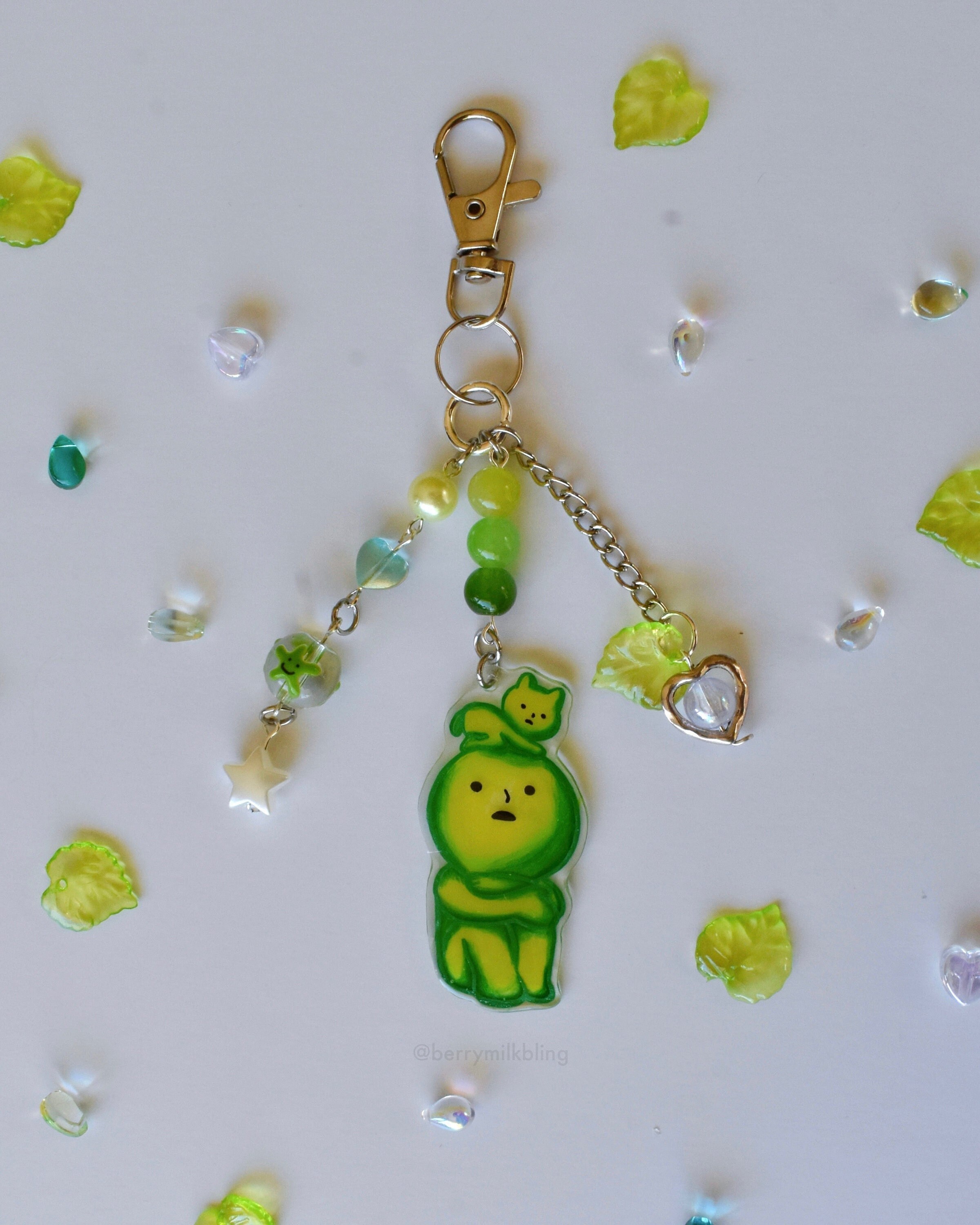 Smiski & Kitty Bead Keychain Charm - Etsy