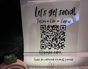 Honeymoon Fund Arch Acrylic QR Code Table Sign Honeymoon Fund Sign ...