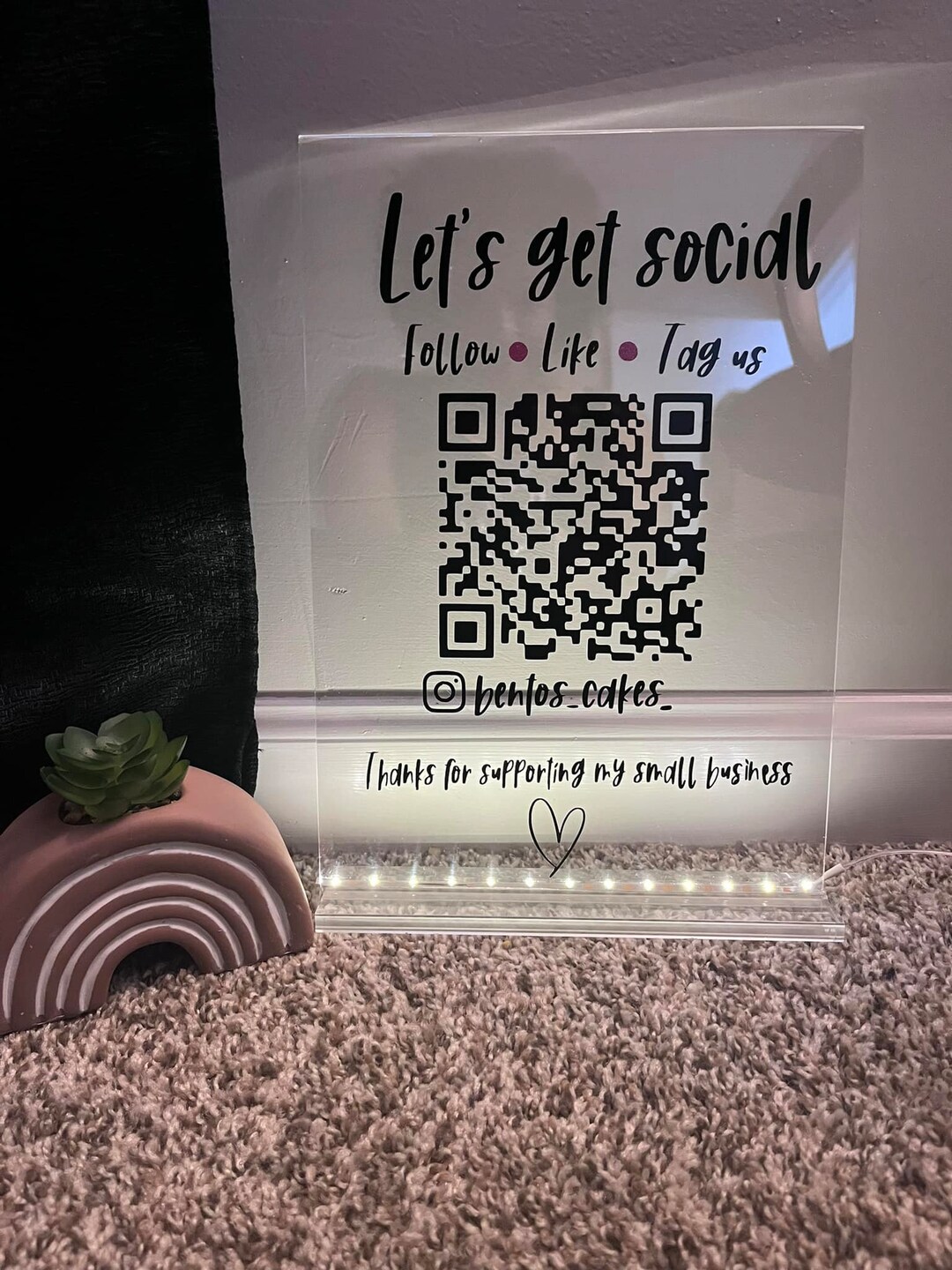 Acrylic QR Code Sign - Etsy