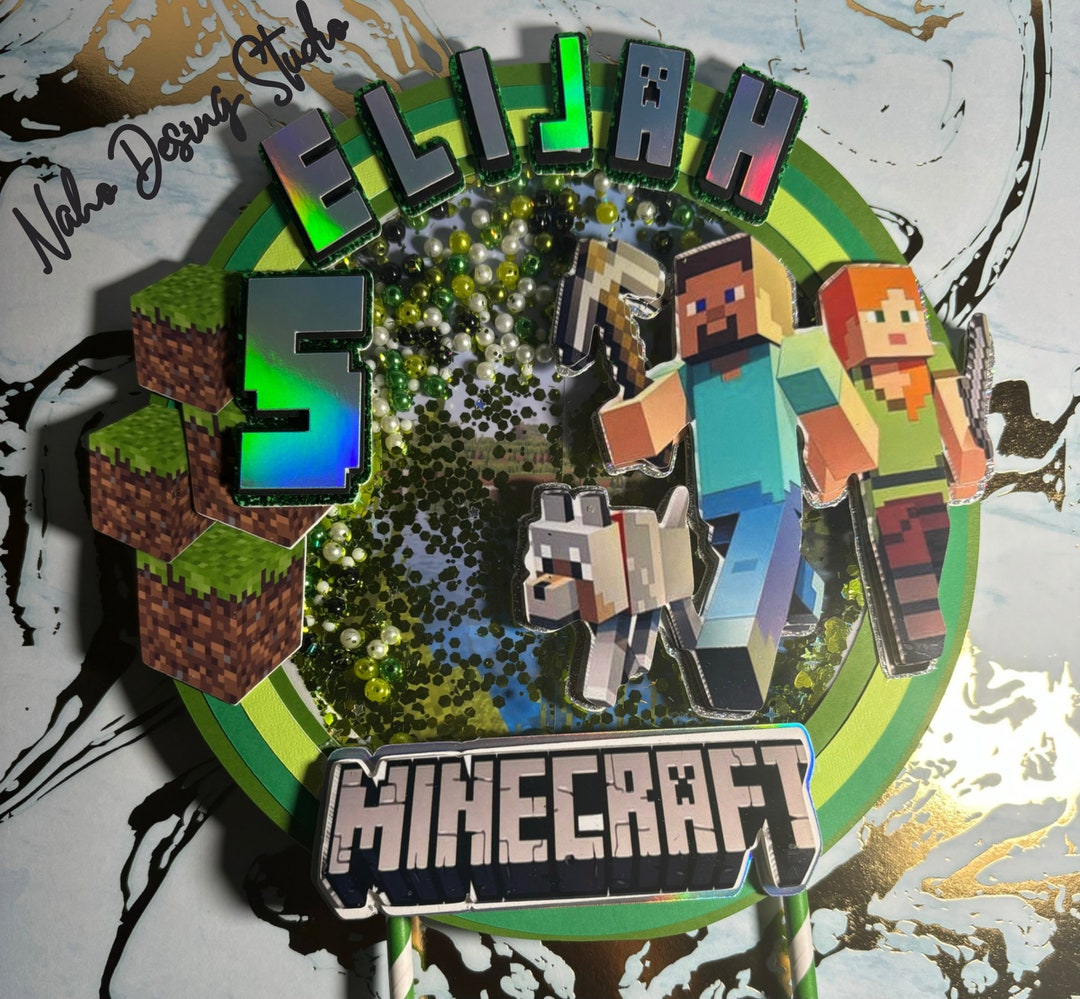 Cake Topper Shaker Minecraft - Etsy
