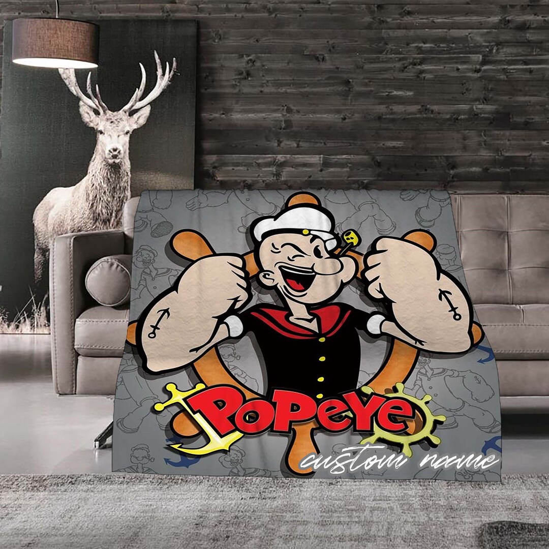 DIY Popeye the Sailor Blanket Custom Name Blanket NFL - Etsy