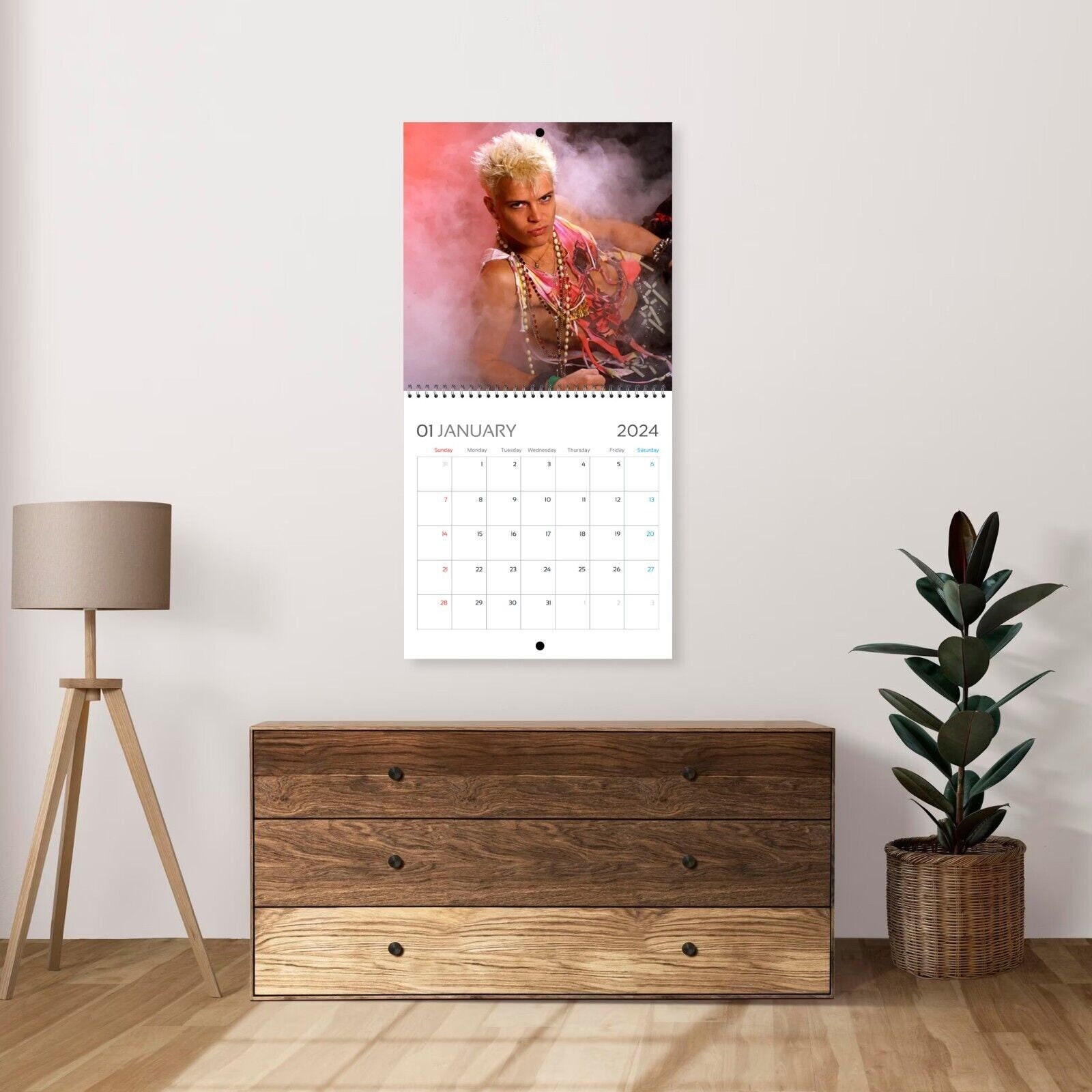 Billy Idol Calendar 2024 | Celebrity Calendar | Billy Idol 2024 Wall Calendar sold by Guilty ...