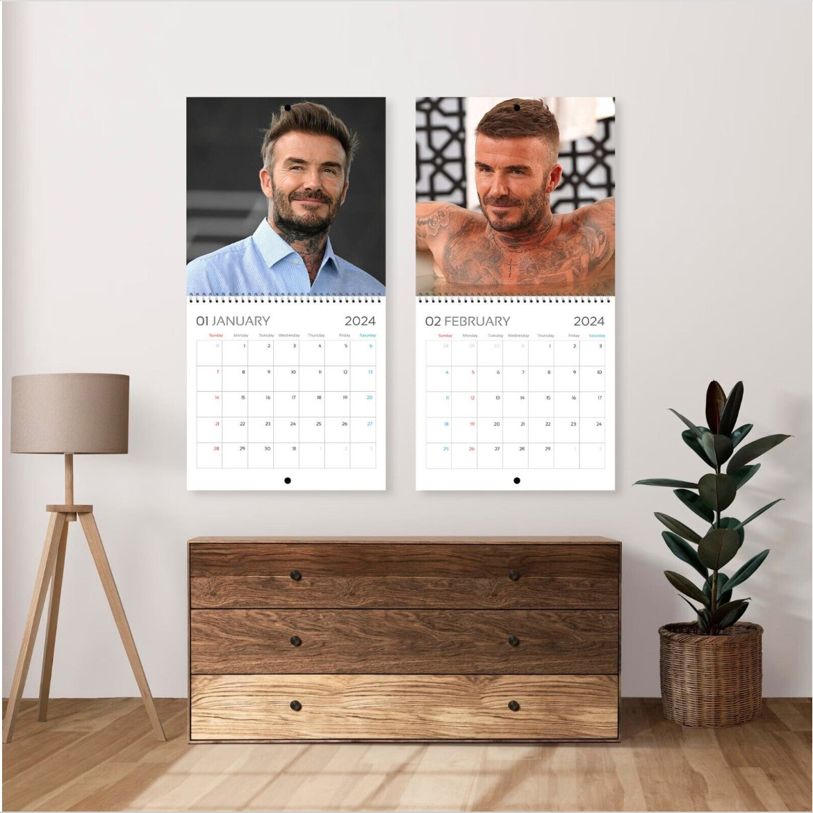 David Beckham Calendar 2024 | David Beckham 2024 Celebrity Wall ...