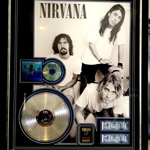 Nirvana Signed 'nevermind' CD Framed All 3 W Rare Tickets 1992 COA - Etsy
