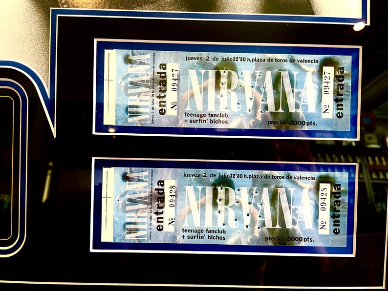 Nirvana Signed 'nevermind' CD Framed All 3 W Rare Tickets 1992 COA - Etsy