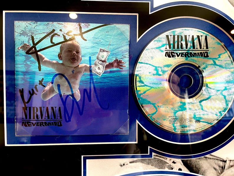 Nirvana Signed 'nevermind' CD Framed All 3 W Rare Tickets 1992 COA - Etsy