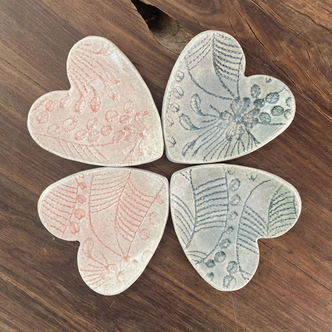 Trinket Dish, Heart Shape - Ceramic Hand Made - Etsy