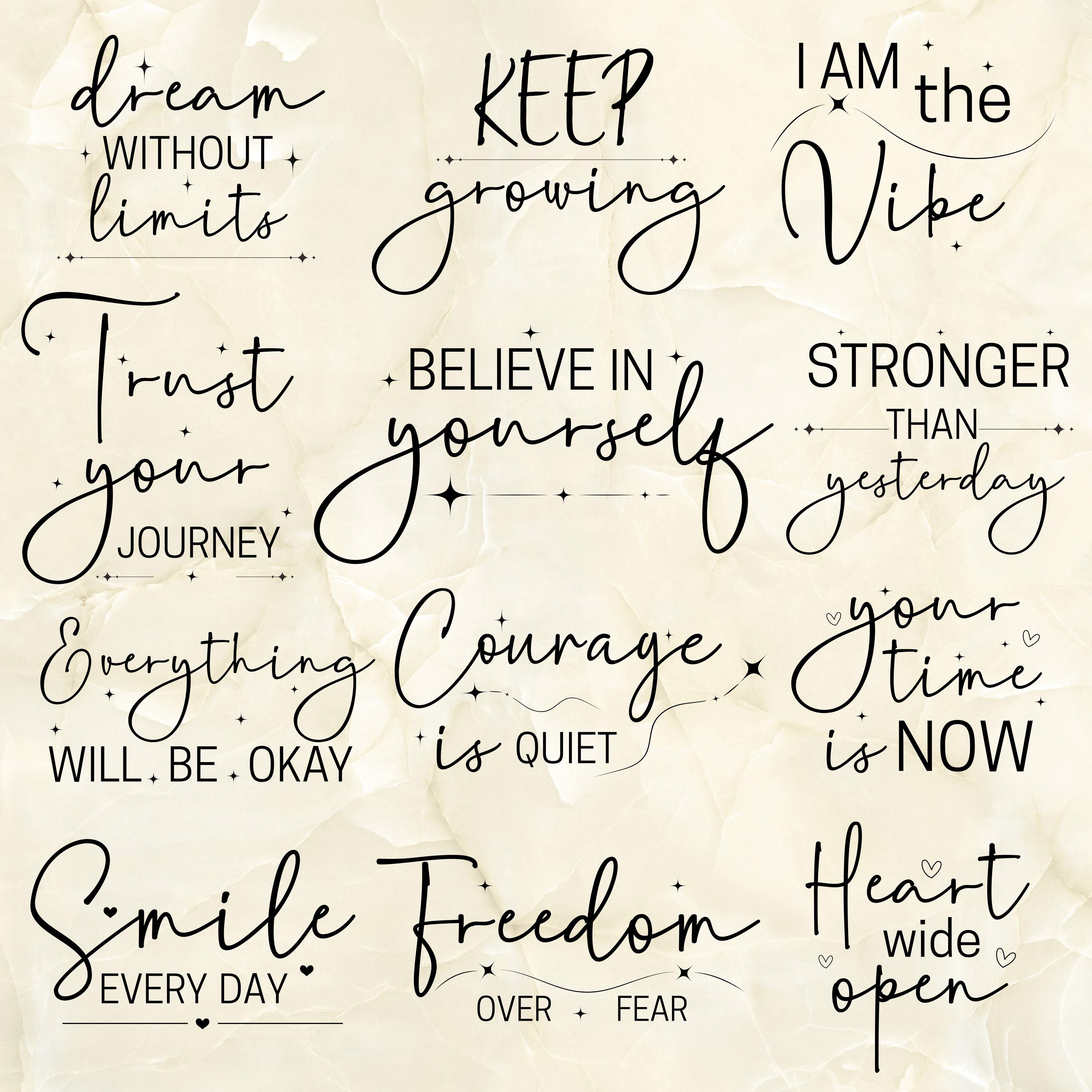 Motivational Svg Bundle, Positive Svg Bundle, Motivational Png File ...