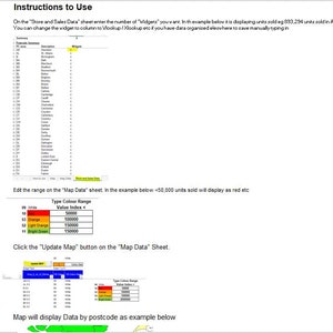 UK Map Tracker by Postcode Editable Customisable Sales Data Heat Map - Etsy