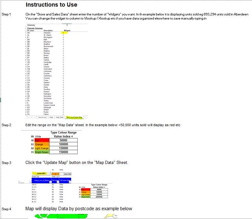 UK Map Tracker by Postcode Editable Customisable Sales Data Heat Map - Etsy