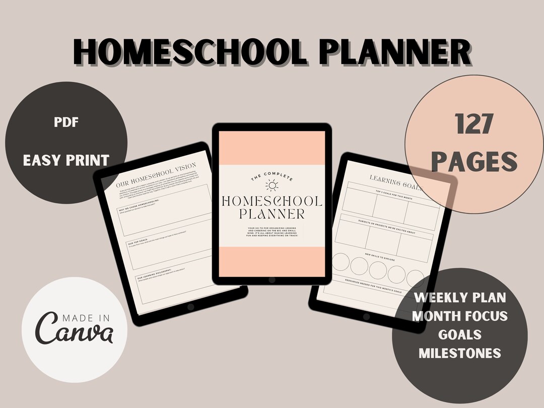 Homeschool Planners, Planner 2024, Homeschool Planner Pages, Digital ...