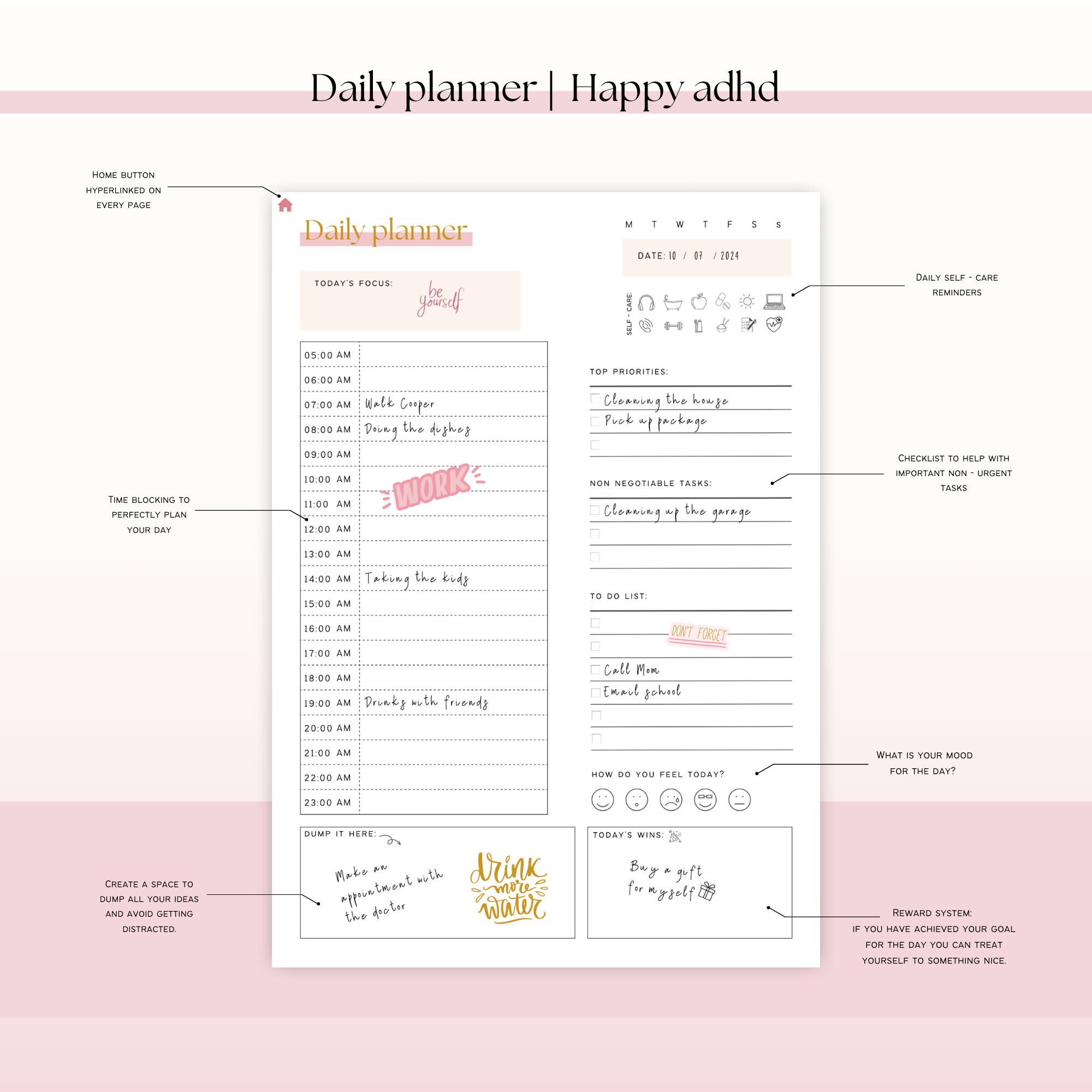 Adhd Digital Planner Adhd Adult Planner Adhd Life Planner Financial ...