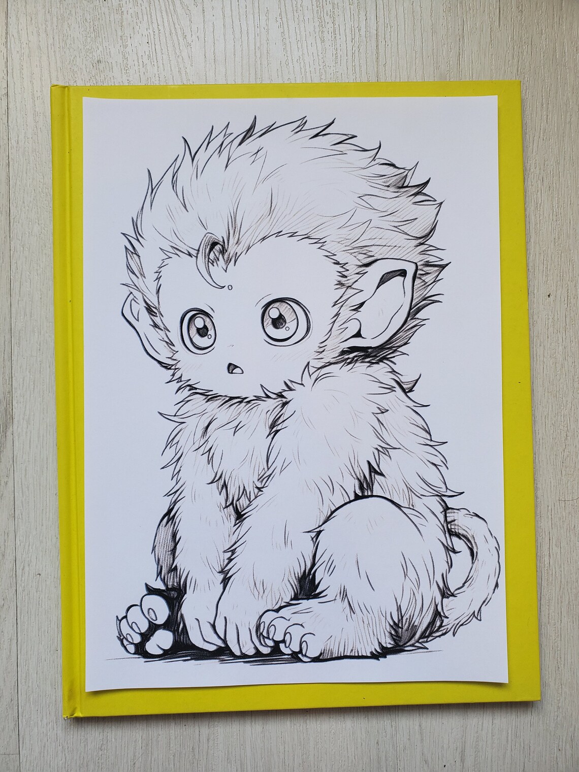 Coloring Page, for Child, Baby Monkey - Etsy