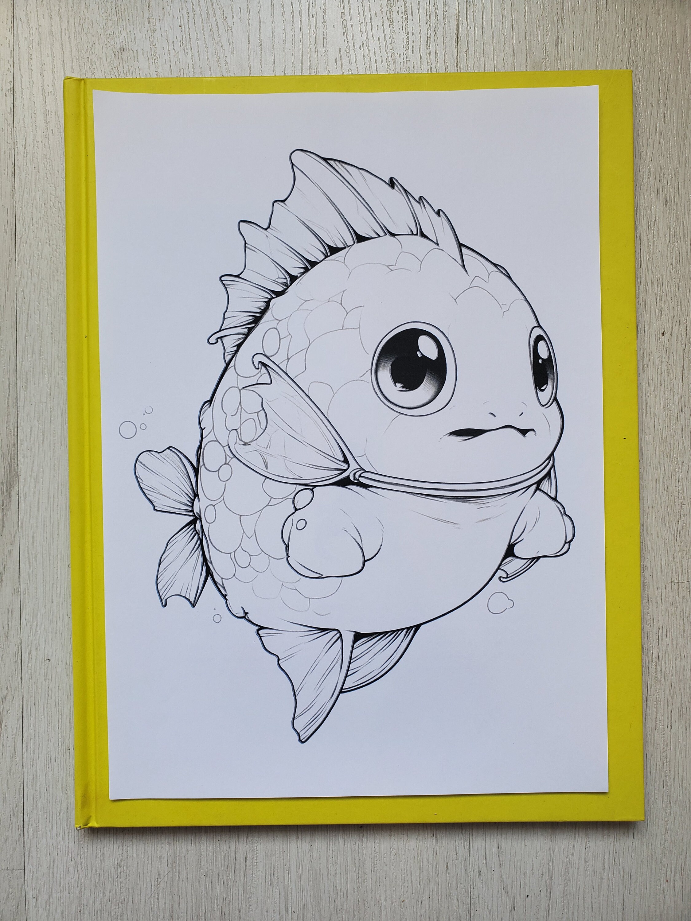 Coloring Page, for Kids, Baby Fish - Etsy