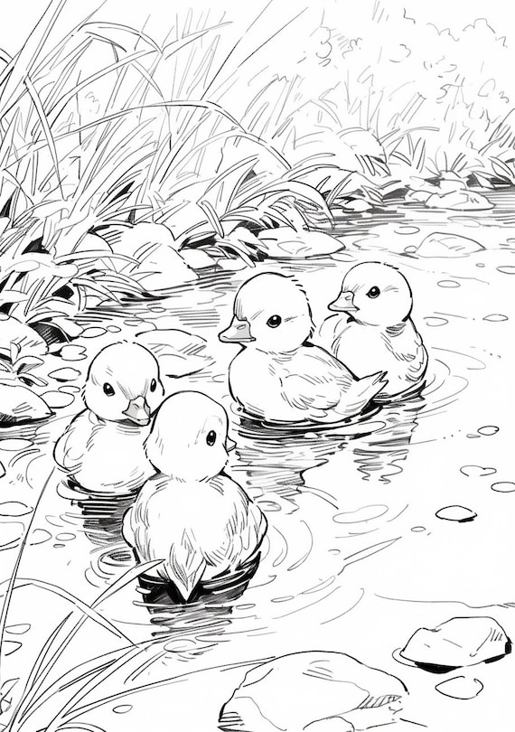 Duckling Coloring Page