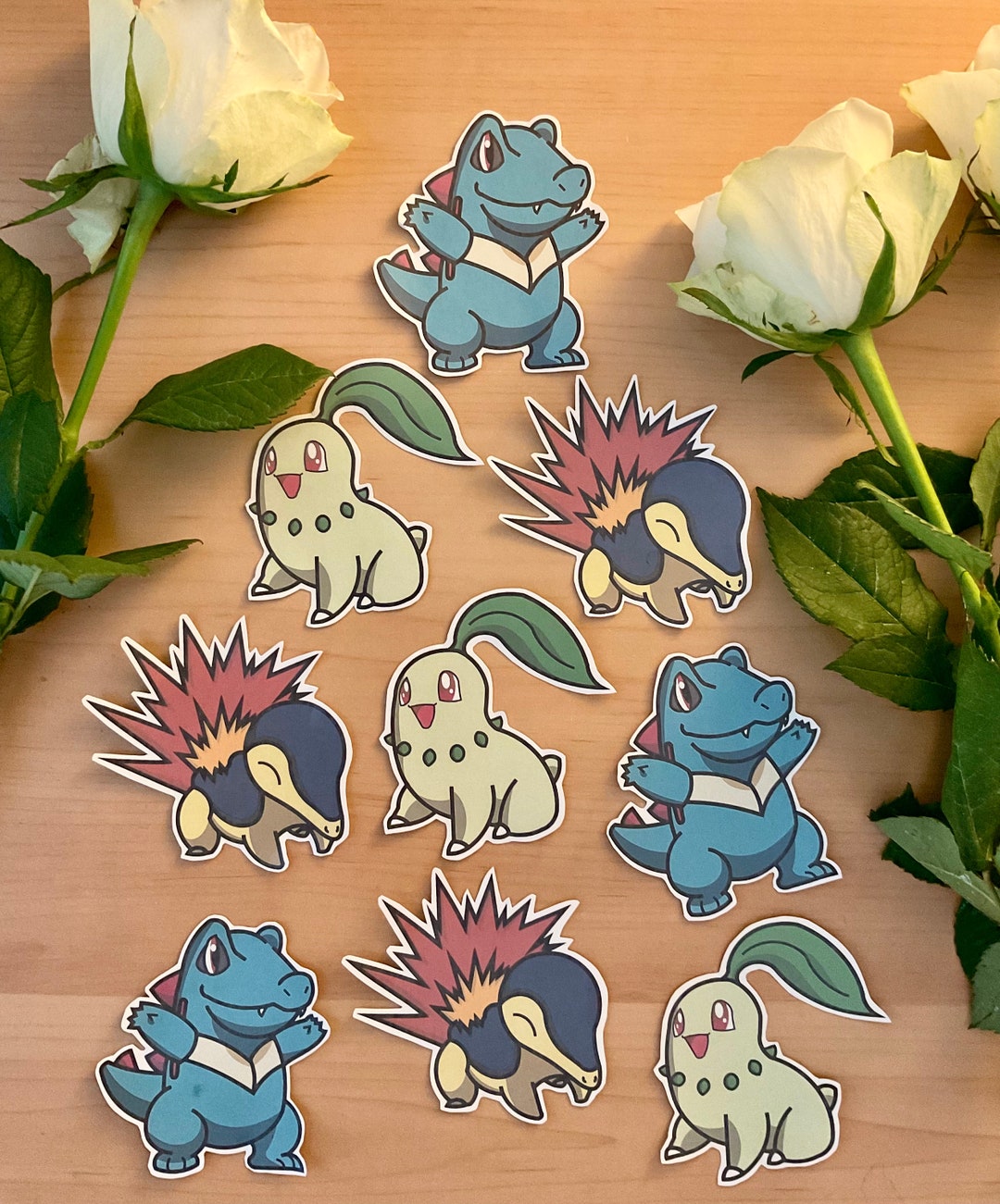 Pokémon Stickers Generation 2 Cyndaquil Chikorita Totodile - Etsy
