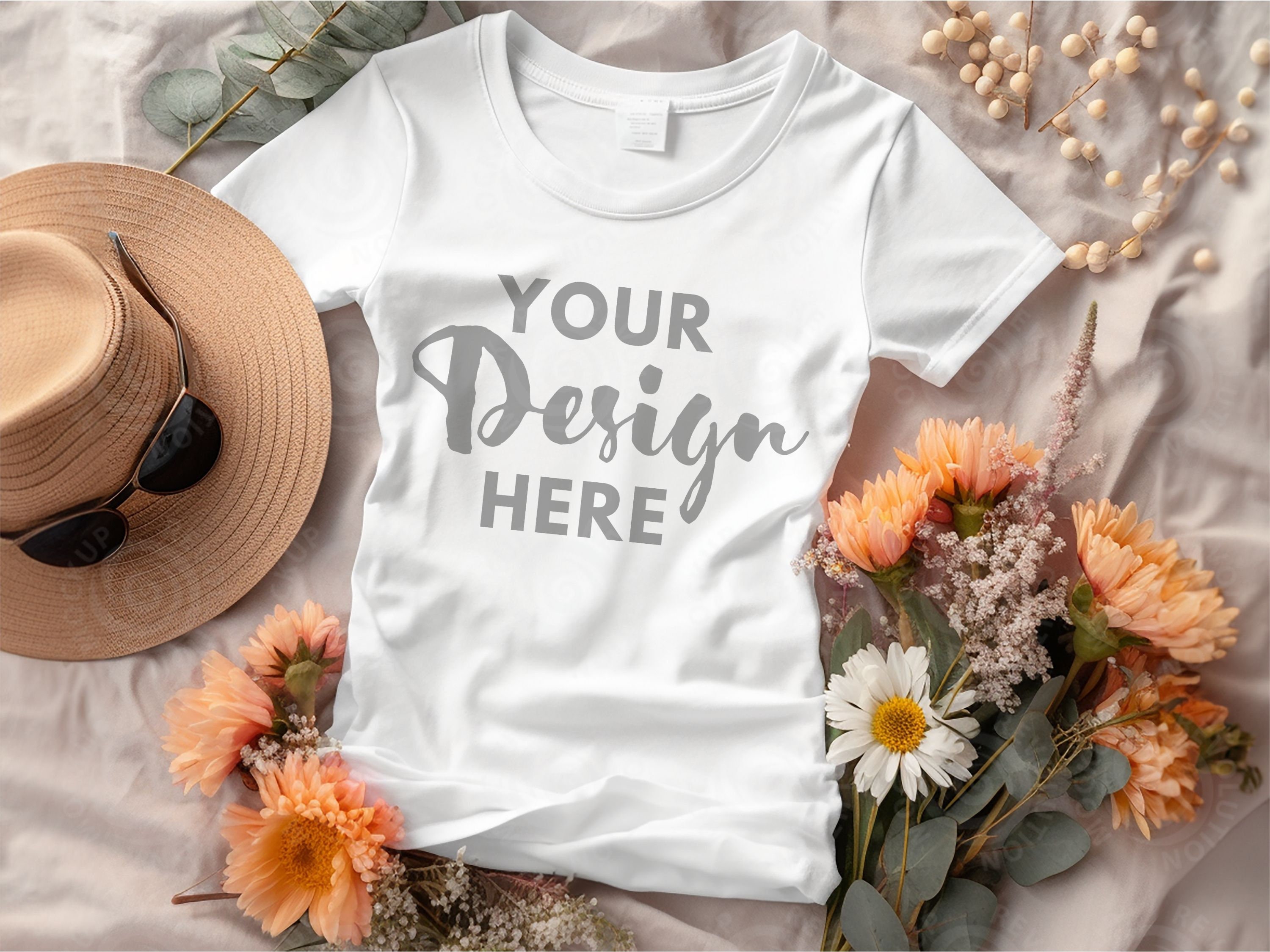White Flat Lay T Shirt Mock up Gildan Flatlay Mockup White - Etsy