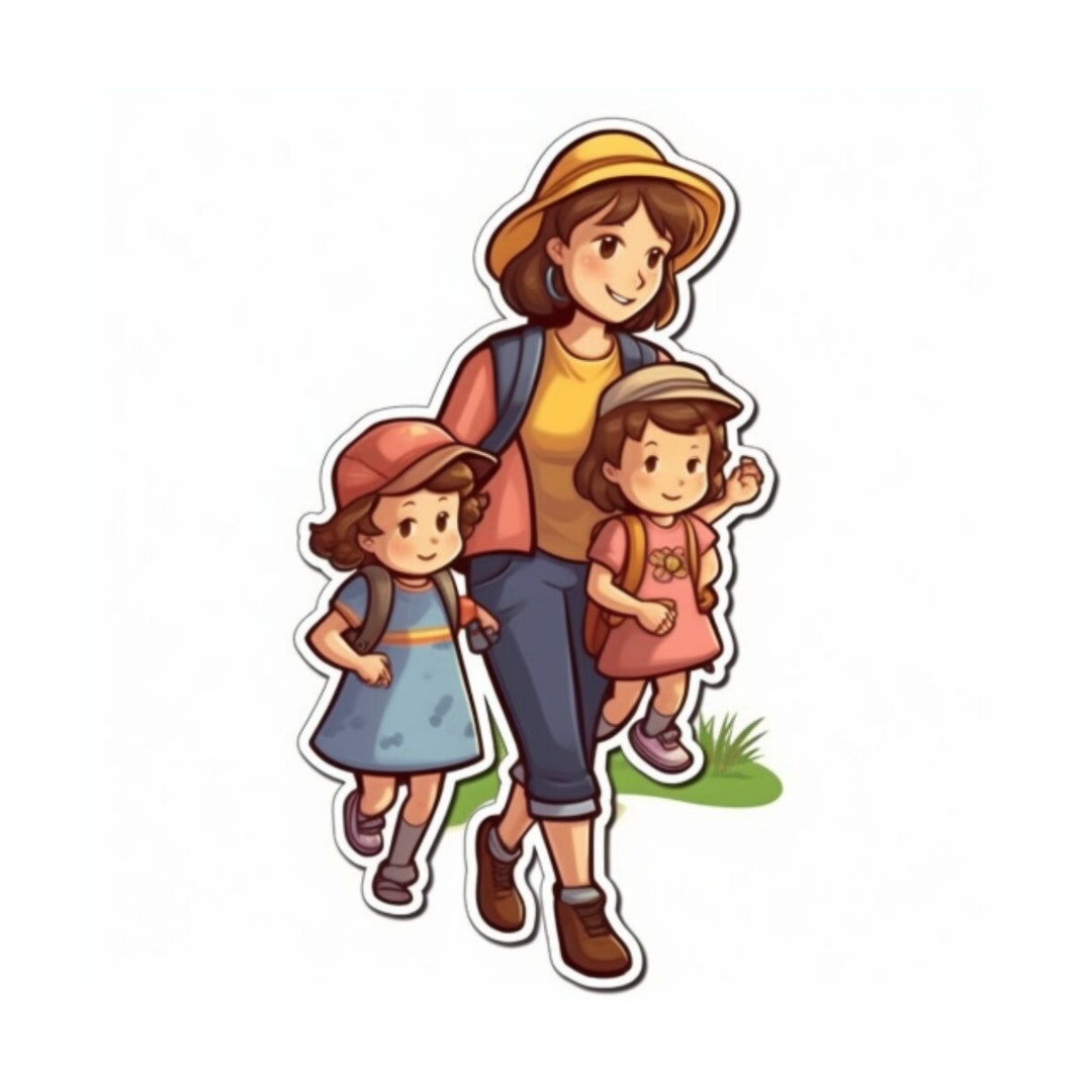 Mom and Children Sticker, Family Decal, Love Decal, Auto Truck Window ...