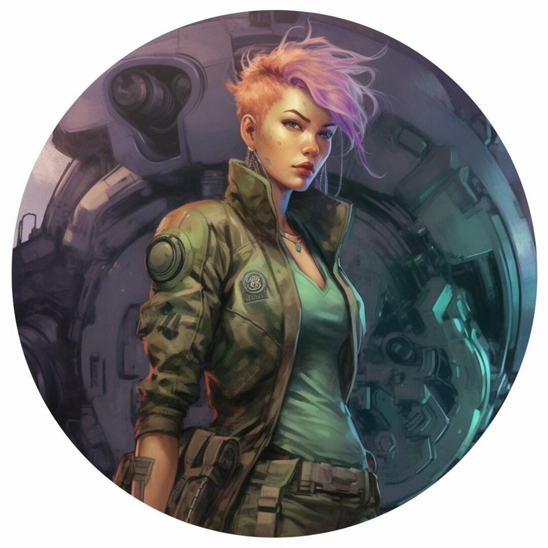 Fantasy Girl Sticker, Sci-fi Sticker, Auto Truck Window Bumper Vinyl ...