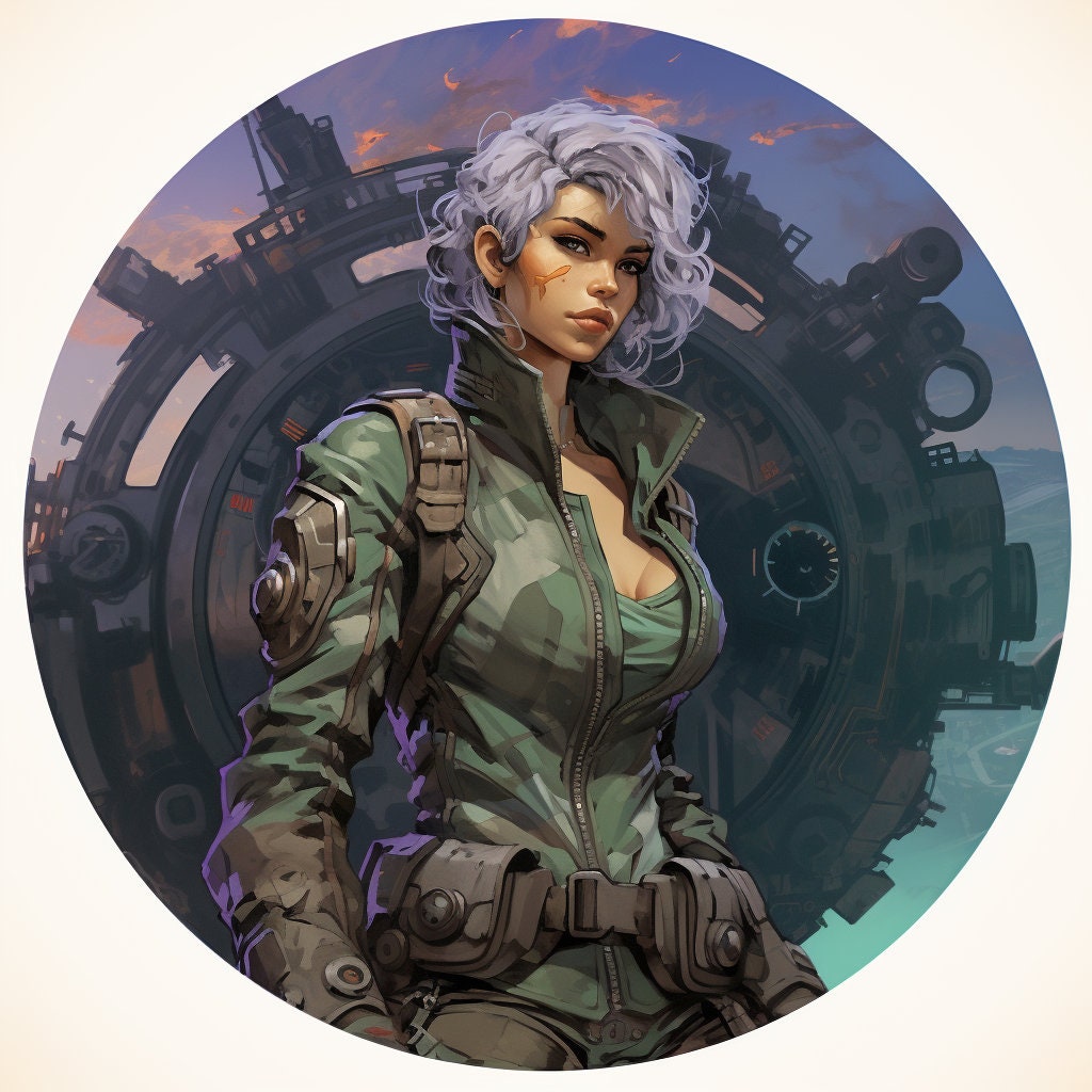 Fantasy Girl Sticker, Sci-fi Sticker, Auto Truck Window Bumper Vinyl ...