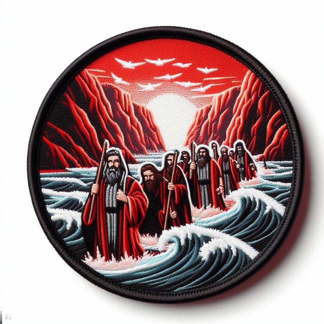 Moses Parting Red Sea Patch/iron-on Patch/bible Story/religious Gift ...