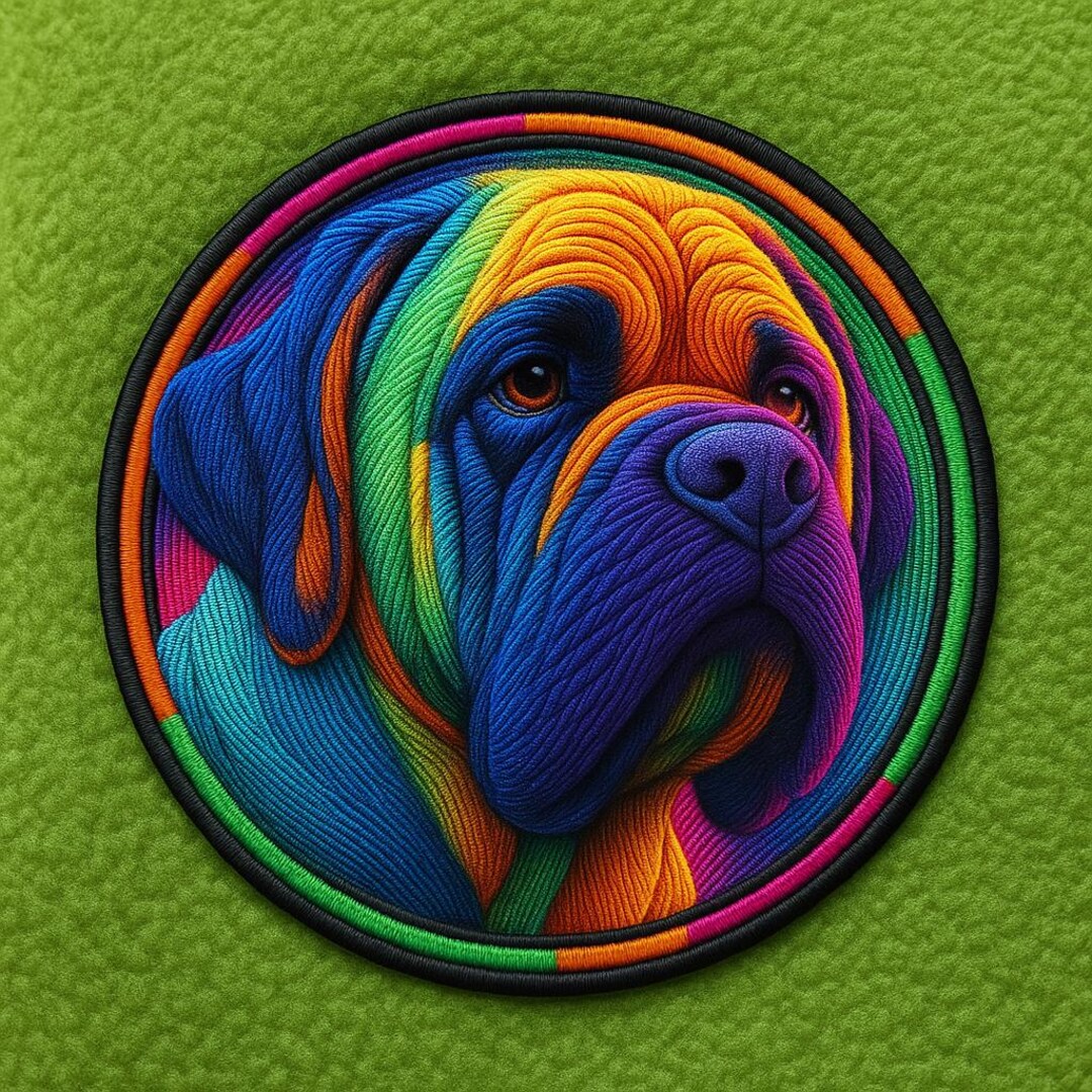 Mastiff Patch Printed Embroidered Base Iron-on/sew-on Applique for ...