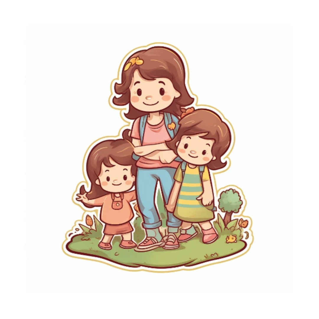 Mom and Children Sticker, Family Decal, Love Decal, Auto Truck Window ...