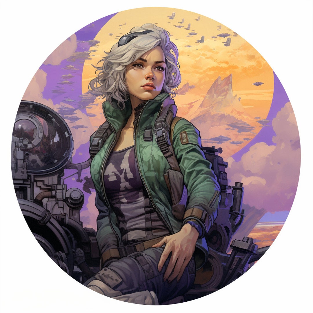 Fantasy Girl Sticker, Sci-fi Sticker, Auto Truck Window Bumper Vinyl ...