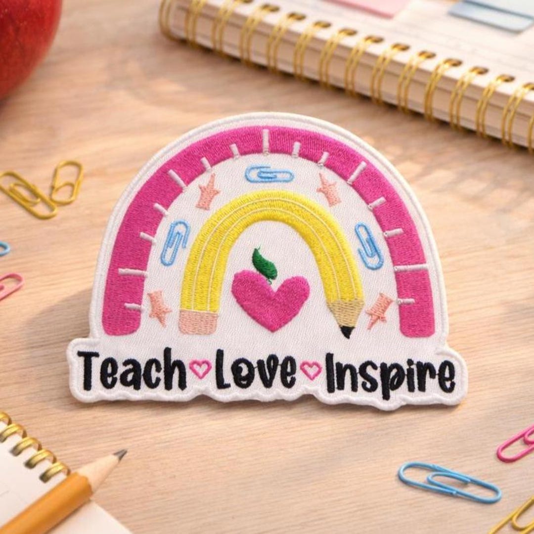 Teach Love Inspire Patch/iron-on Patch/teacher Gift/kids Backpack ...