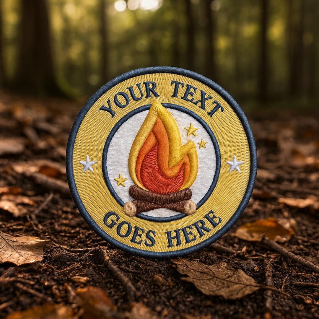 Personalized Campfire Patch/iron-on Patch/nature Merit Badge/camping ...