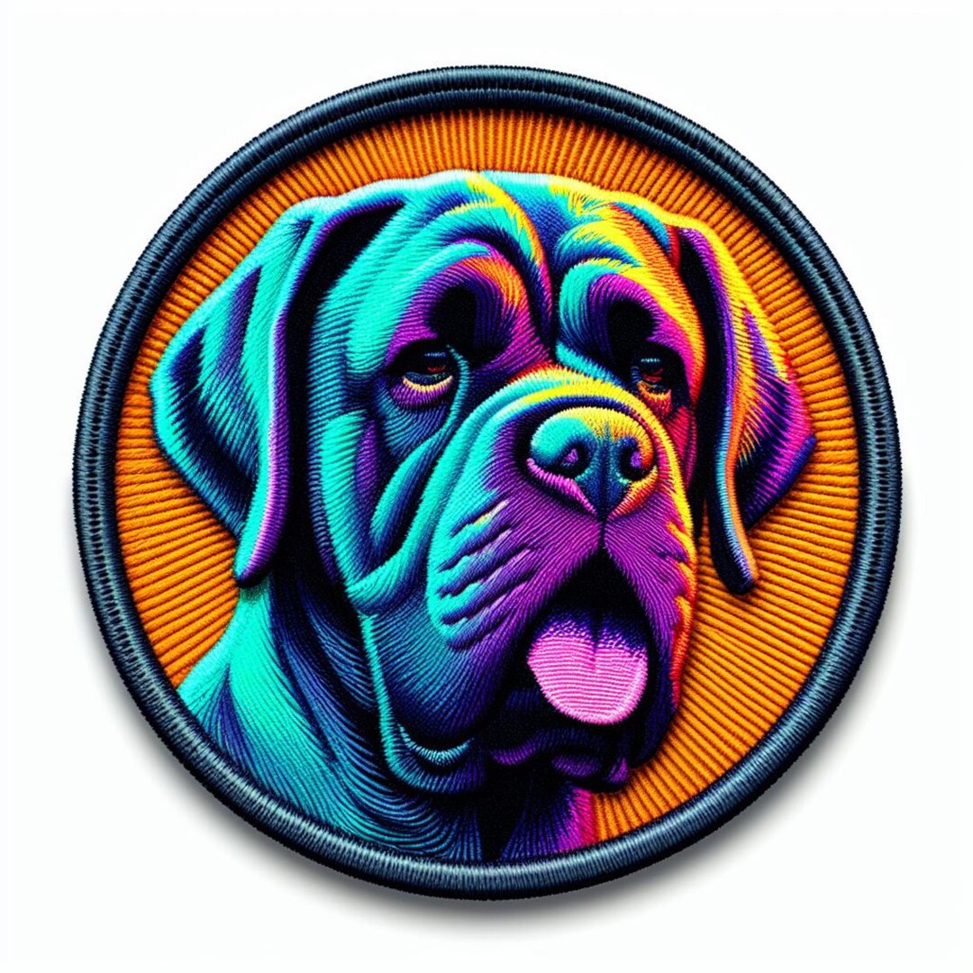 Mastiff Patch Printed Embroidered Base Iron-on/sew-on Applique for ...