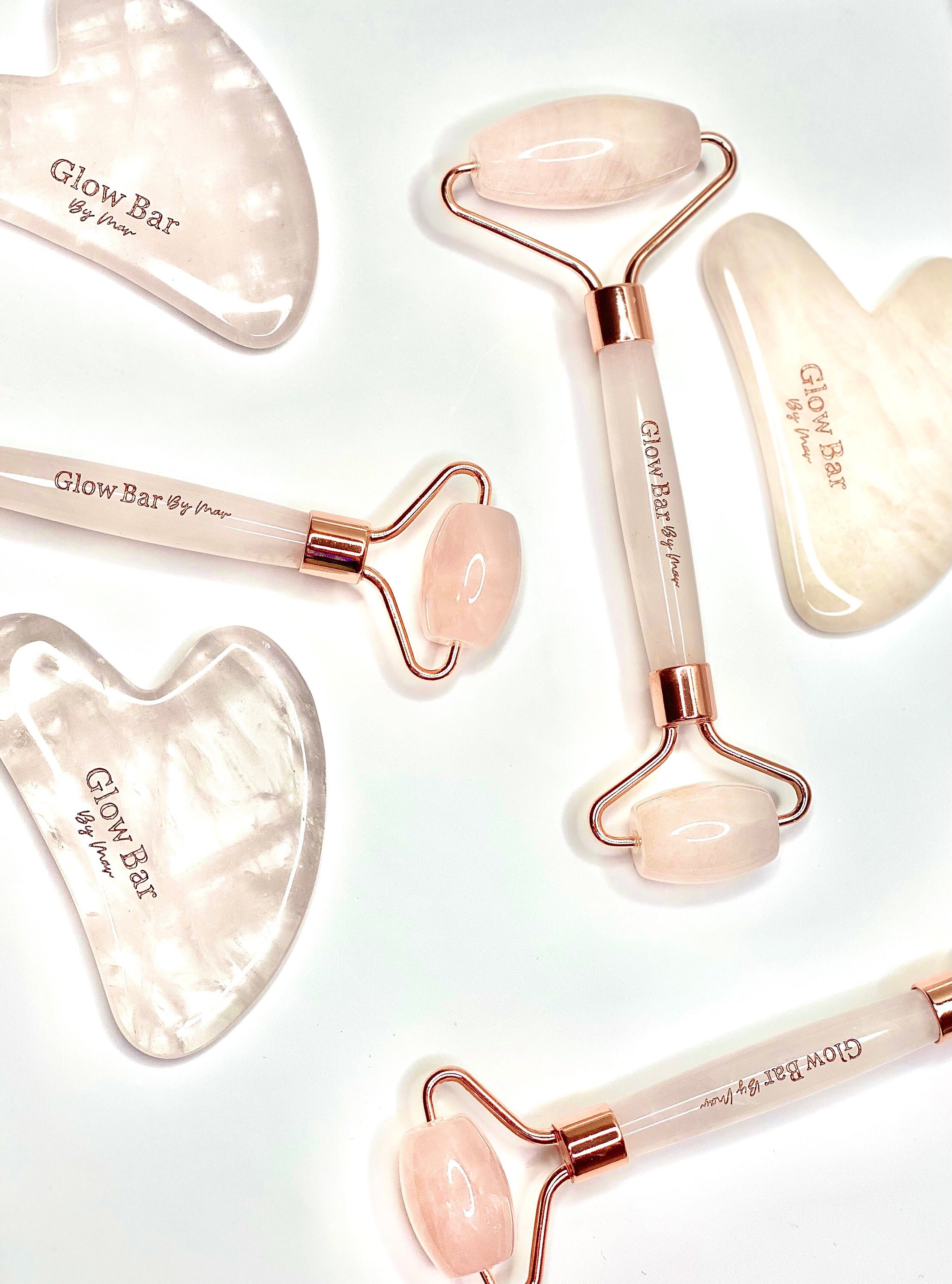 Gua Sha Set, Rose Quartz Roller, Self Care Ritual, Gua Sha Stone, Gift ...