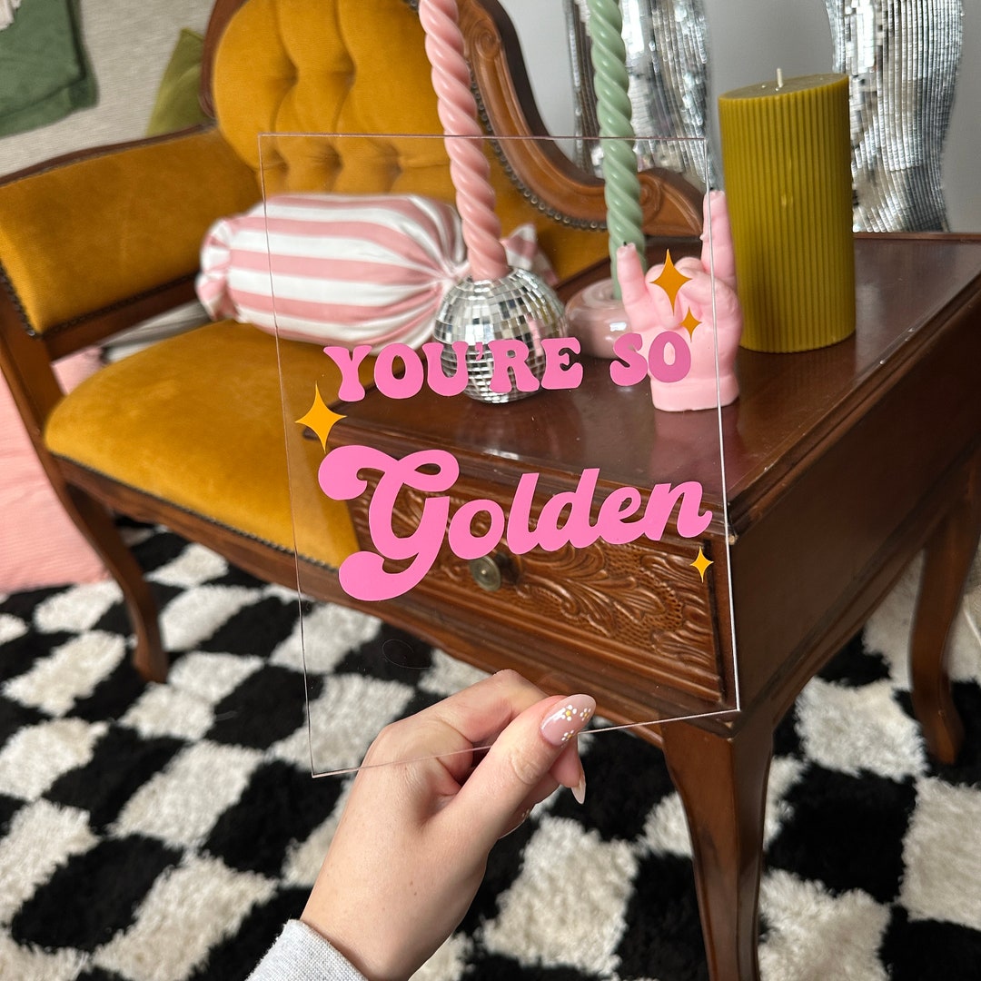 Youre so Golden Harry Styles Transparent Acrylic Perspex Plastic Tile ...