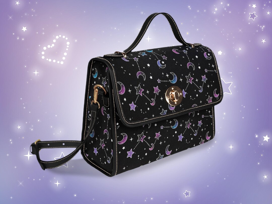 Cute Constellation Messenger Bag Celestial Mystical Purse Colorful Moon ...