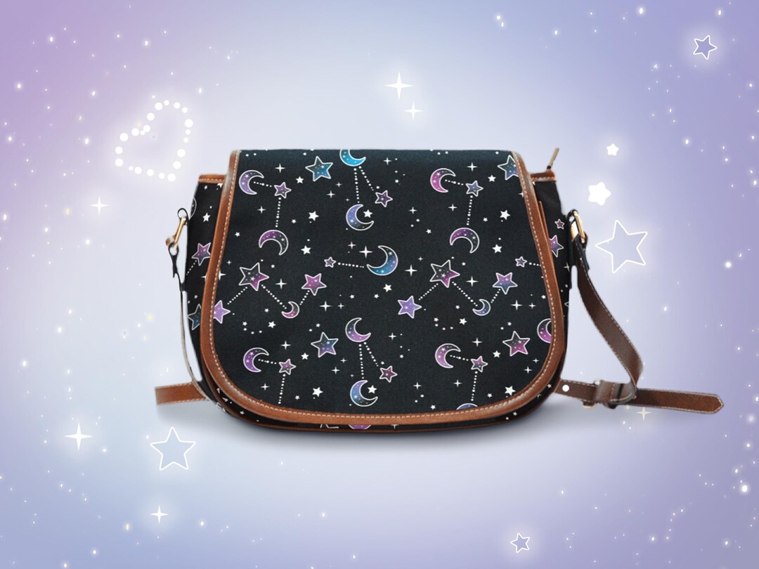 Cute Constellation Saddle Bag Celestial Mystical Purse Colorful Moon ...
