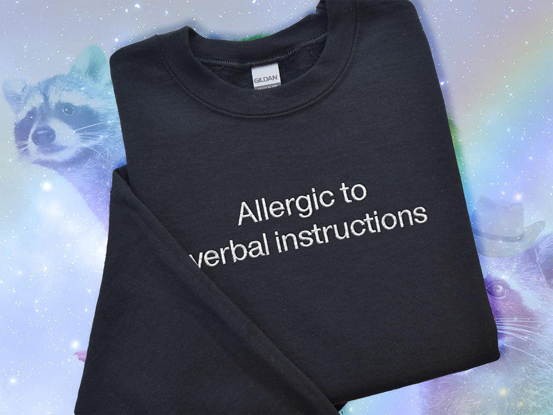 Embroidered ADHD Sweatshirt, Funny ADHD Awareness Humorous ...
