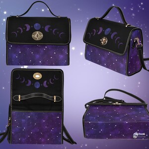 Moon Phase Galaxy Bag Celestial Mystic Purse Purple Cosmic Stars Pastel ...