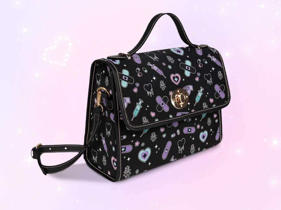 Poison Menhera Kei Bag, Harajuku Pastel Goth Purse, Pills & Syringe ...