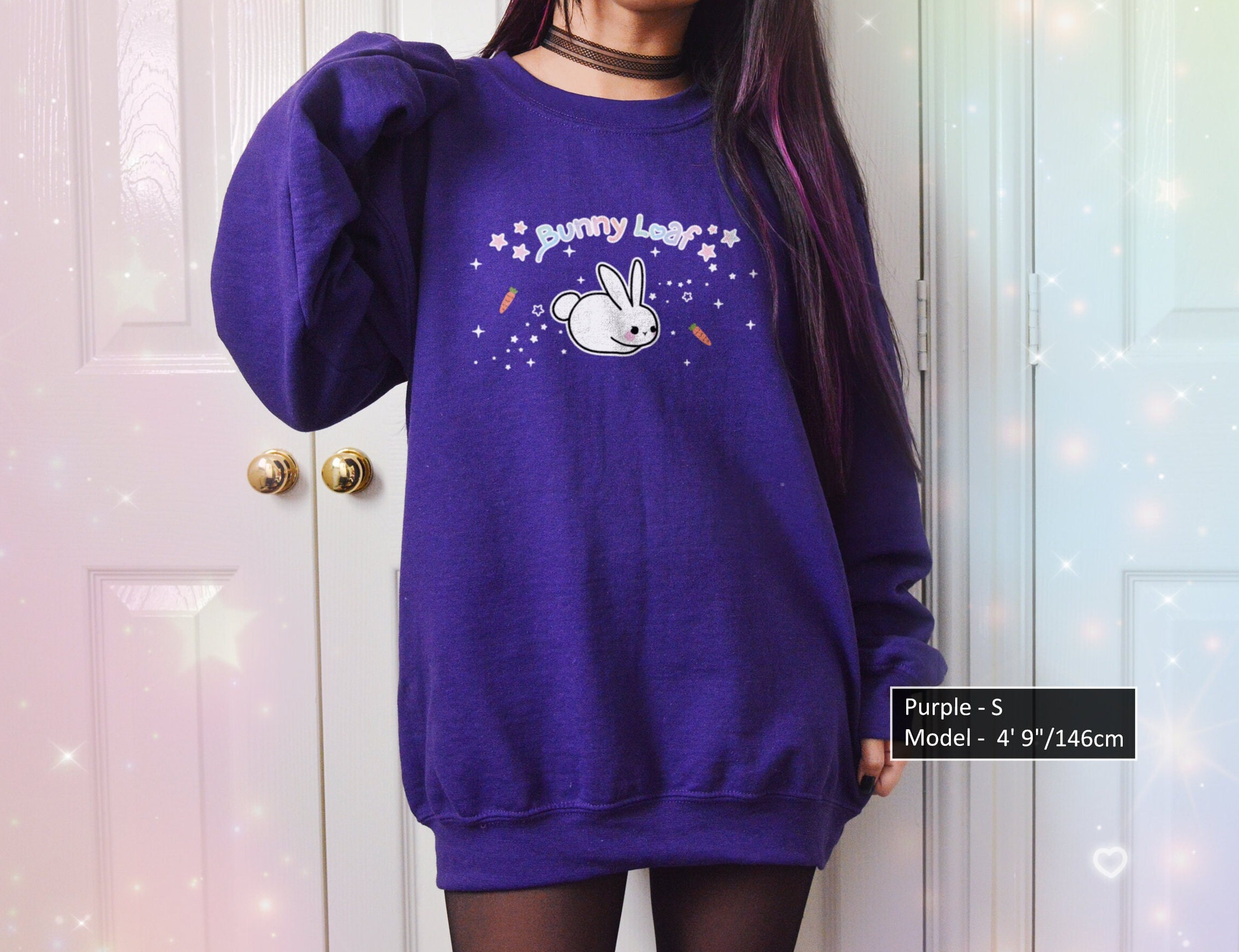 Harajuku Bunny Loaf Sweatshirt Celestial Cute Rabbit Jumper for Bunny ...