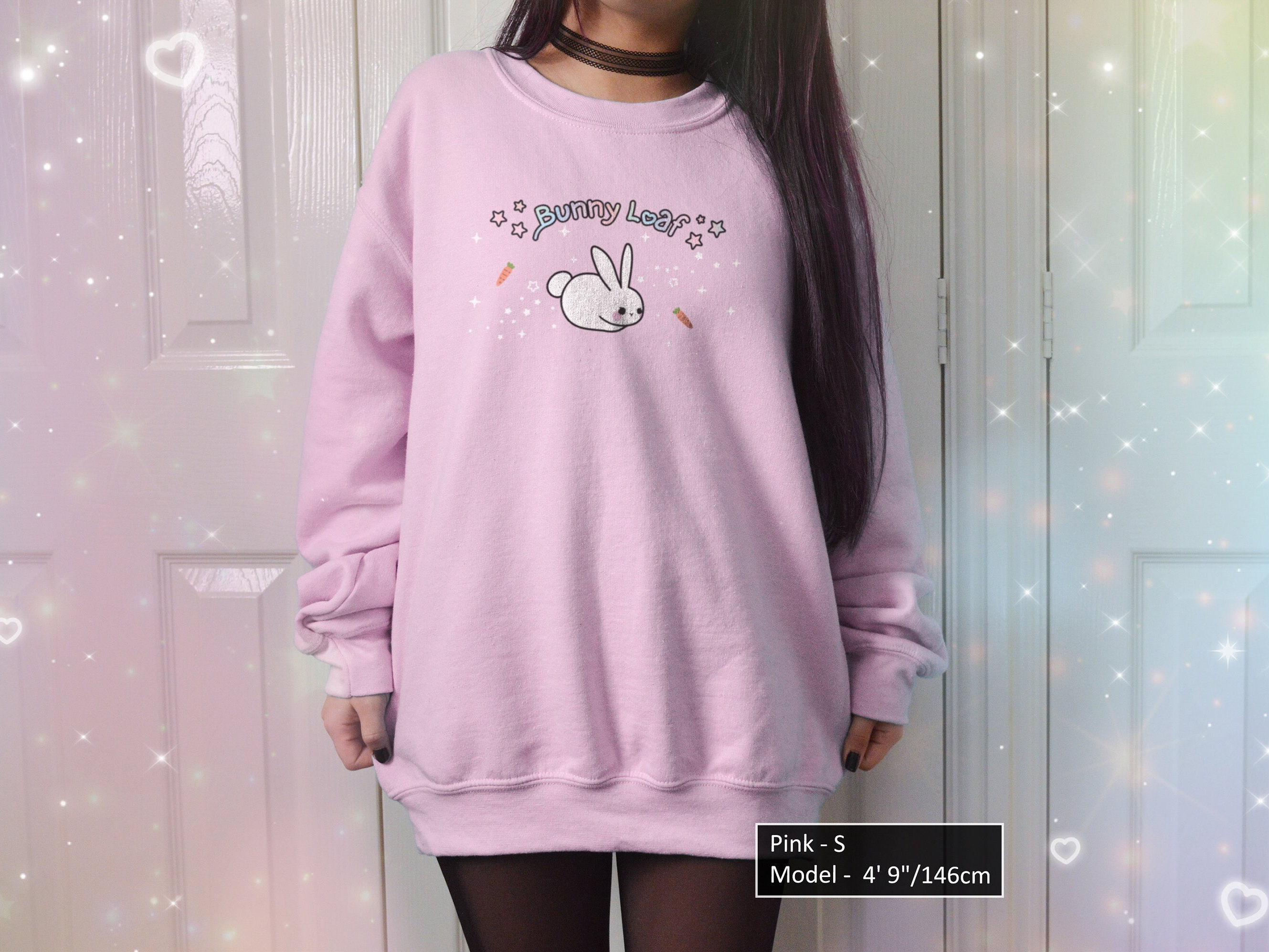 Harajuku Bunny Loaf Sweatshirt Celestial Cute Rabbit Jumper for Bunny ...