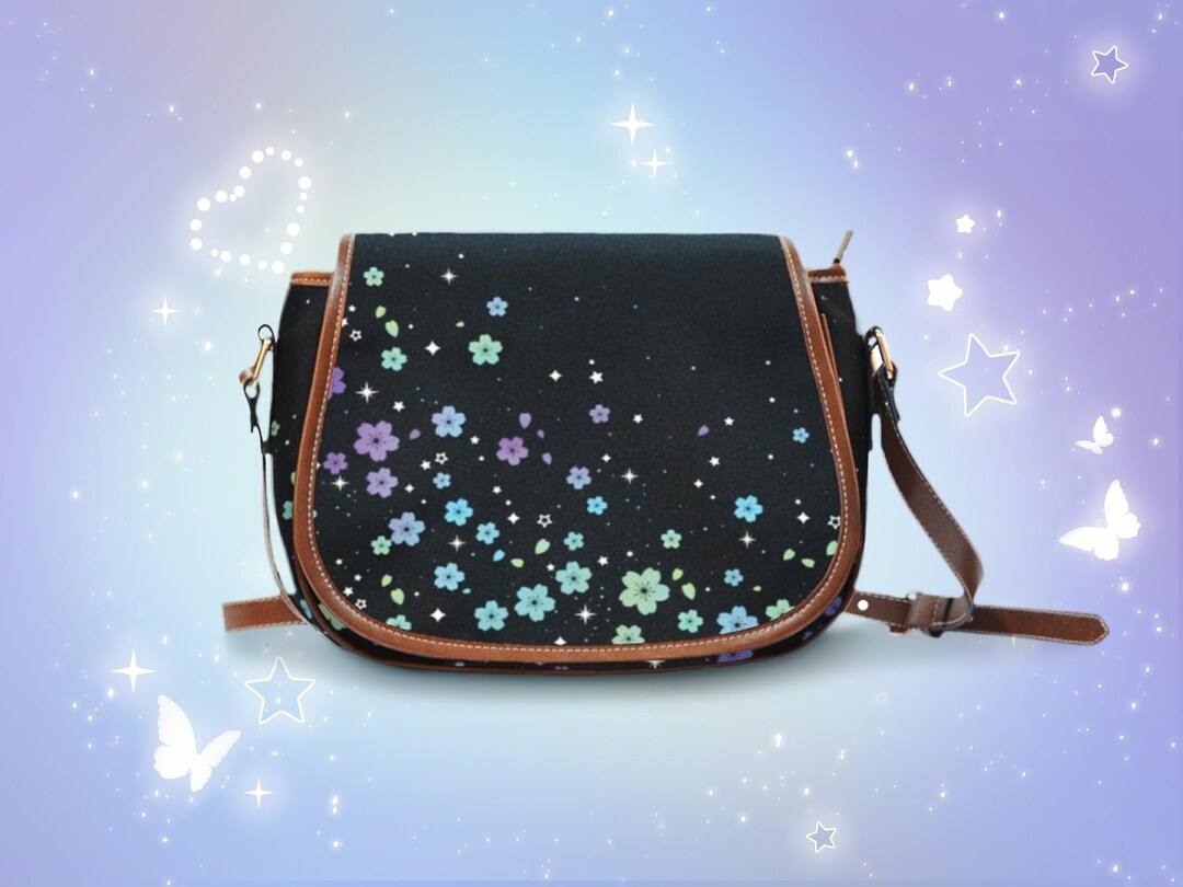 Galaxy Alien Sakura Flower Purse Celestial Cherry Blossom Pastel Goth ...