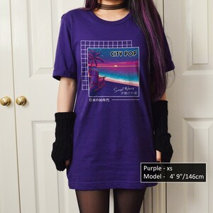 80s City Pop T Shirt Gradient Tropical Sunset Beach Retro 90s Jpop ...