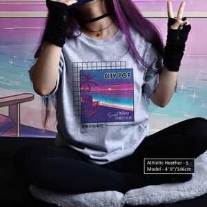 80s City Pop T Shirt Gradient Tropical Sunset Beach Retro 90s Jpop ...