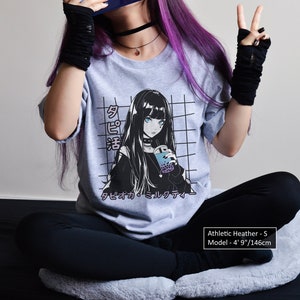 Pastel Goth Anime Boba Tea Shirt Yami Kawaii Streetwear Bubble Tea ...