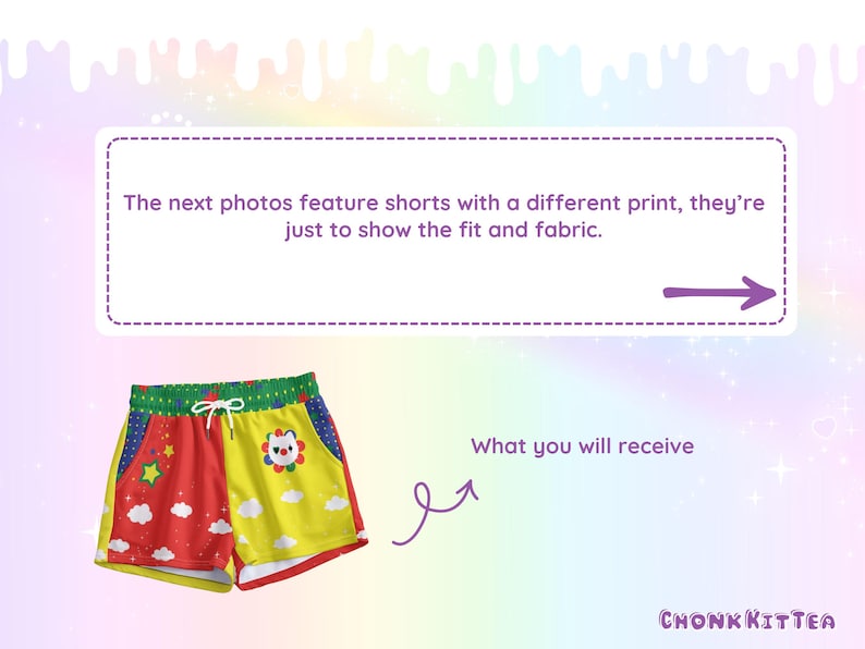 Kawaii Clown Cat Shorts With Pockets, Harajuku Clowncore Shorts ...